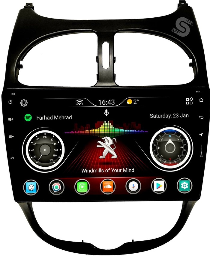 مانیتور ۱۱ اینچ پژو 206 مدل T3L P150-100 همراه با سوکت و قاب فابریک - فروشگاه جهان اسپرتز